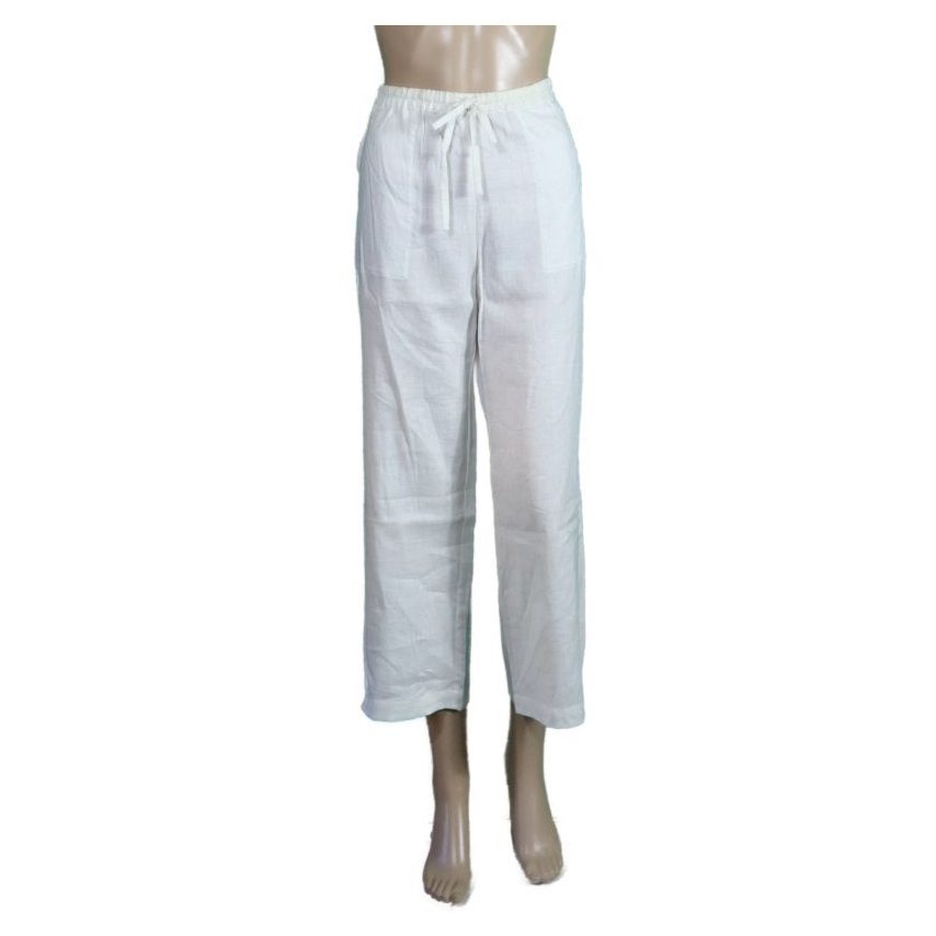Aero Linen White Pants | Bargain As Clothing