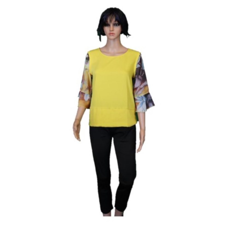 PR Clothing Sheer Sleeve Top | Bargain As Clothing