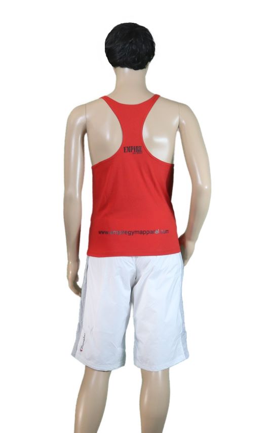 Empire Singlet Red Black Print | Bargain As Clothing