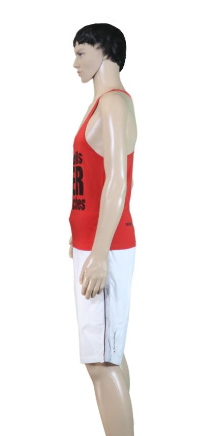 Empire Singlet Red Black Print | Bargain As Clothing